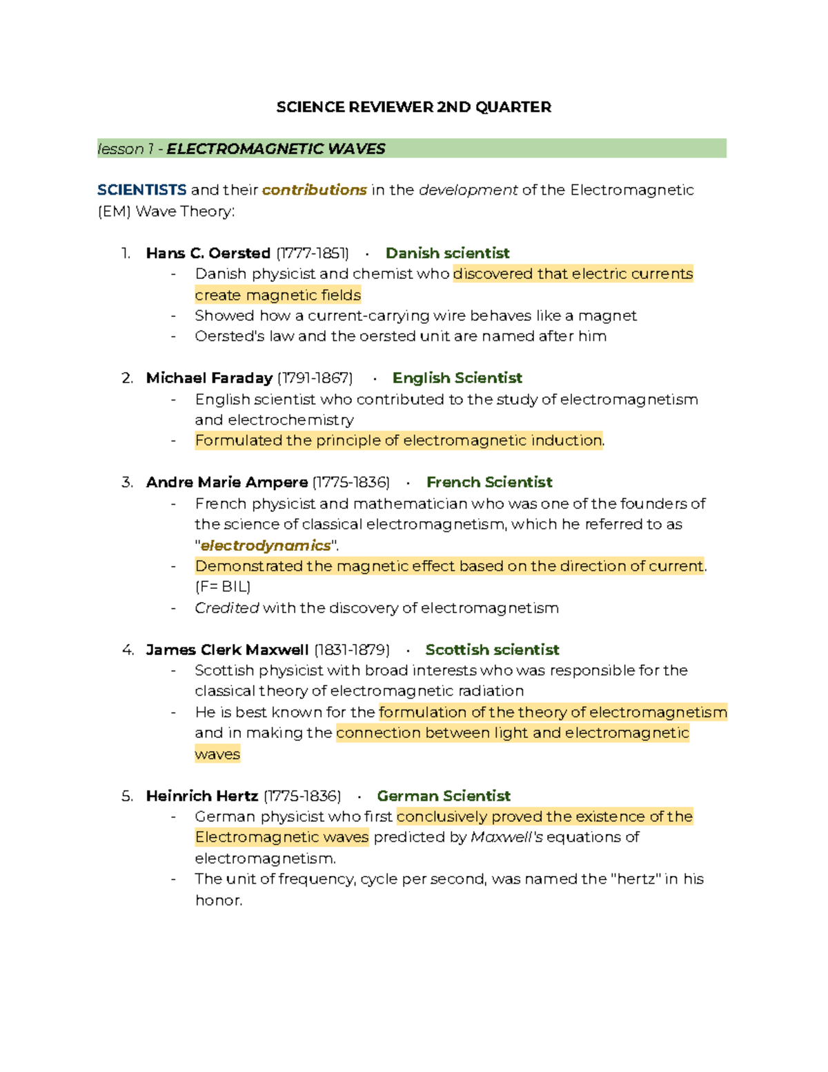 science 10 reviewer 2nd quarter - SCIENCE REVIEWER 2ND QUARTER lesson 1 ...