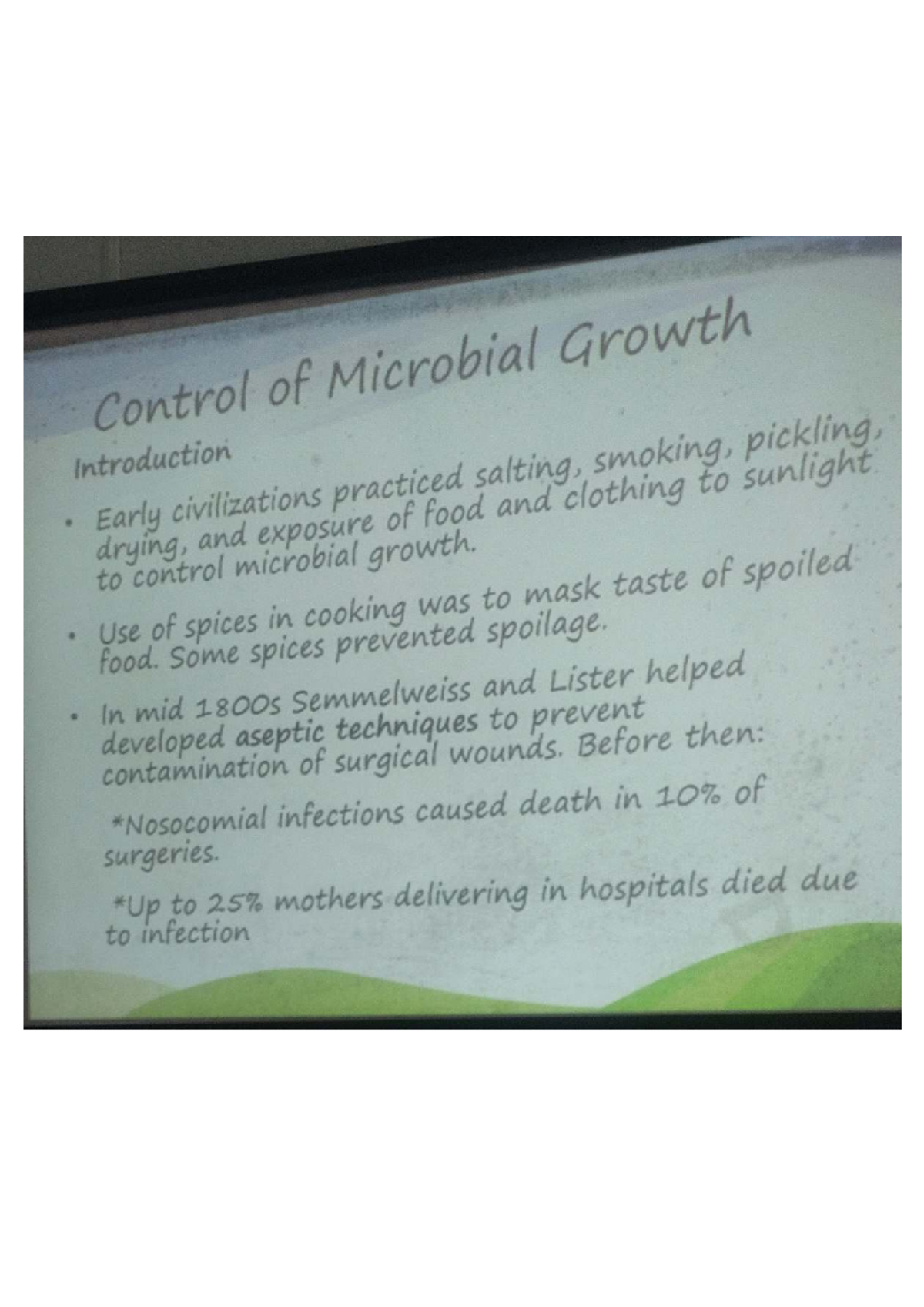 Microbiology 1 Discussion: Control of Microbial Growth Techniques - Studocu