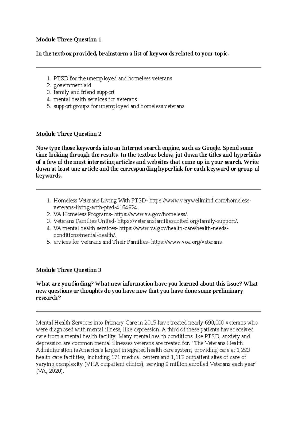 SCS 200 week 3 - Week 3 questions - Module Three Question 1 In the textbox provided, brainstorm ...