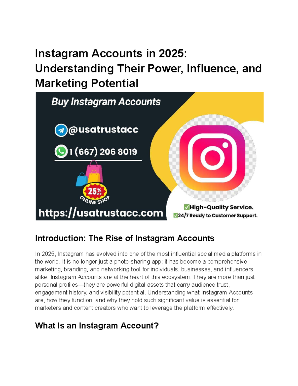 Instagram Accounts in 2025: Power, Influence & Marketing Insights - Studocu