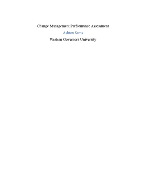[Solved] Balogun and HopeHaileys model - Change Management (C721- Task1 ...