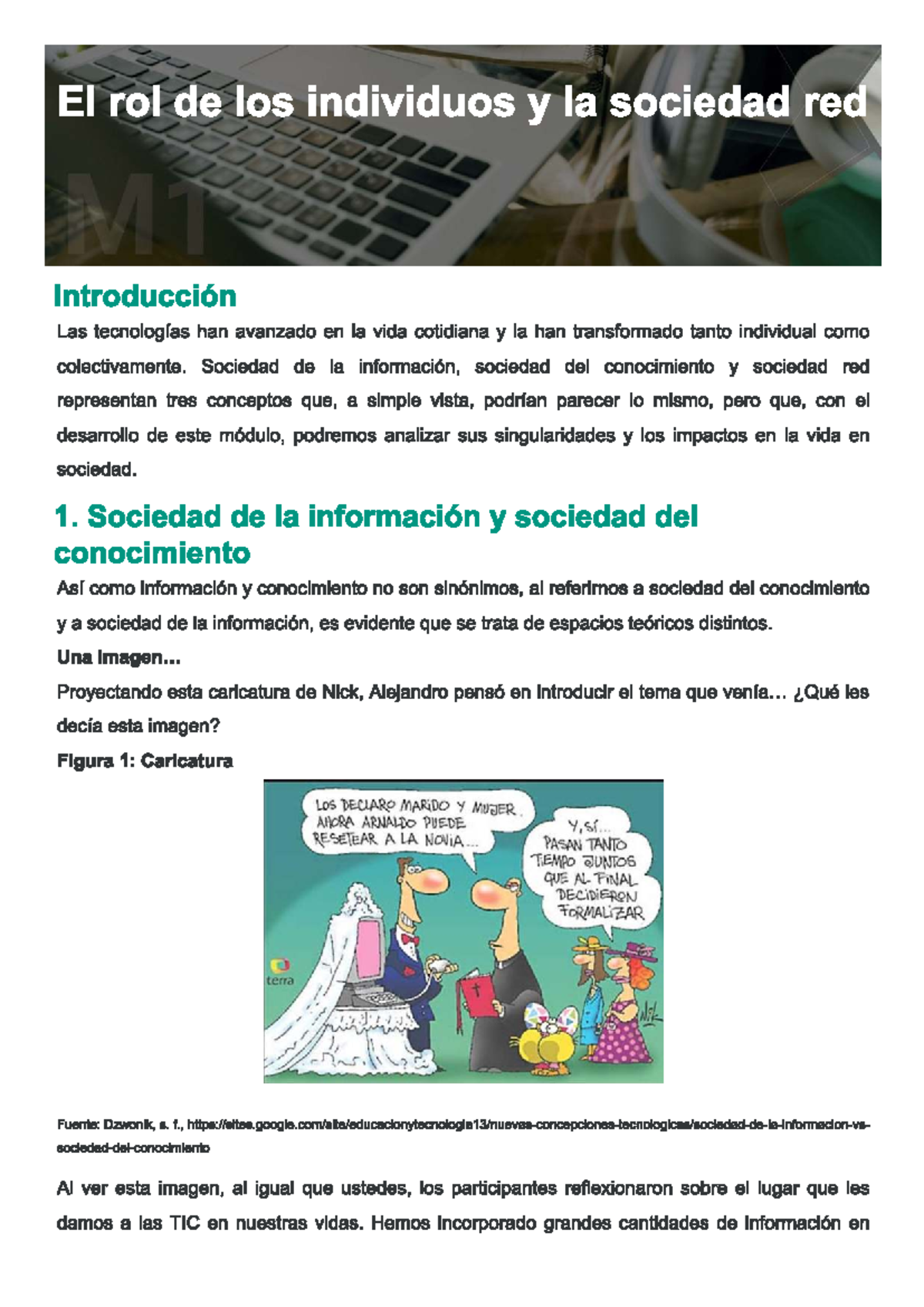 M1L4 - El Rol de Individuos en la Sociedad Red y TIC - Studocu