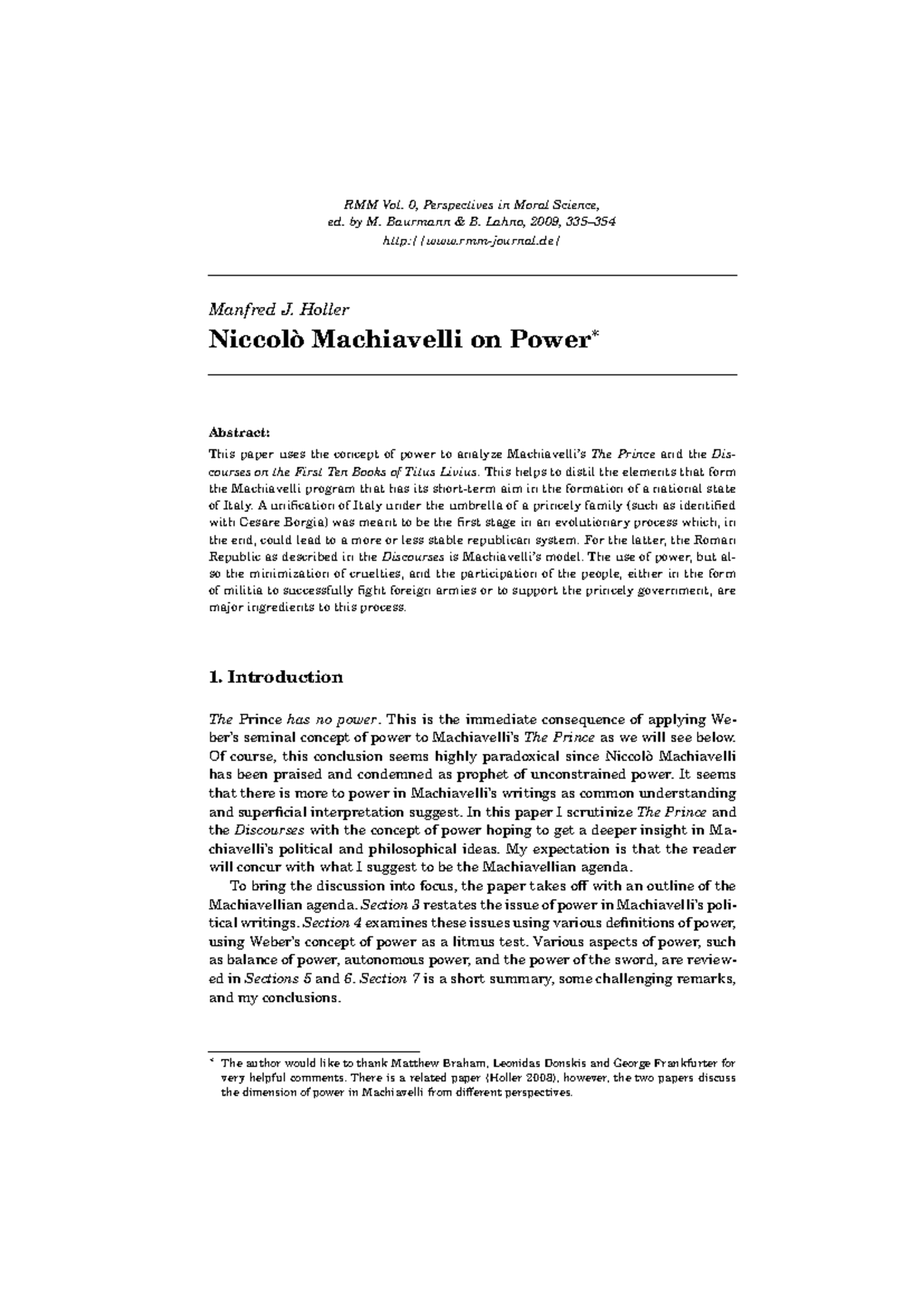 Machiavelli's Political Philosophy: Analyzing Power in 025 Essay Notes ...