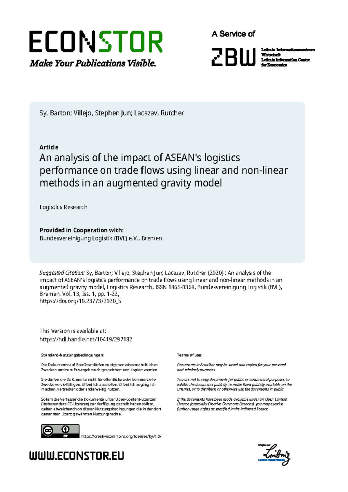 ASEAN Trade Logistics: Impact of Performance on Trade Flows Analysis ...