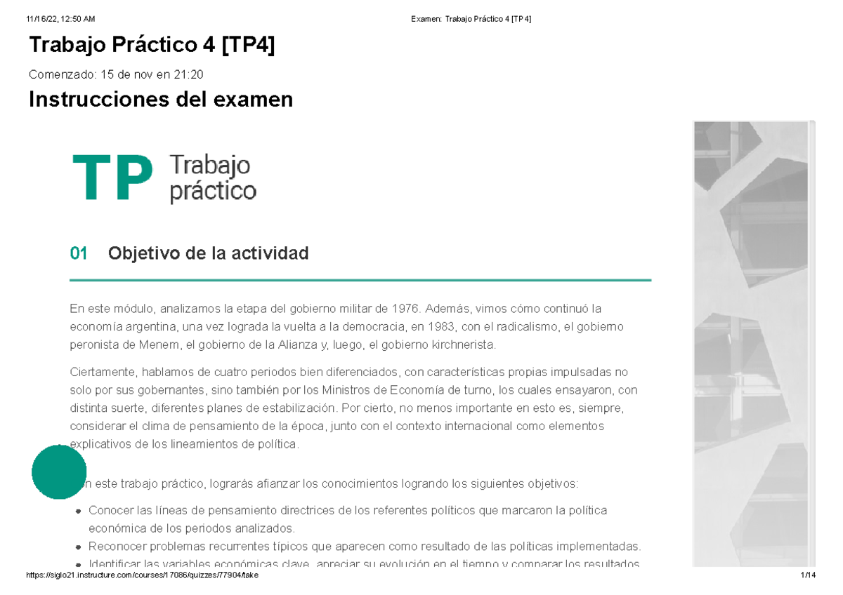 Trabajo Práctico 4 [TP4]: Análisis de la Economía Argentina Post ...