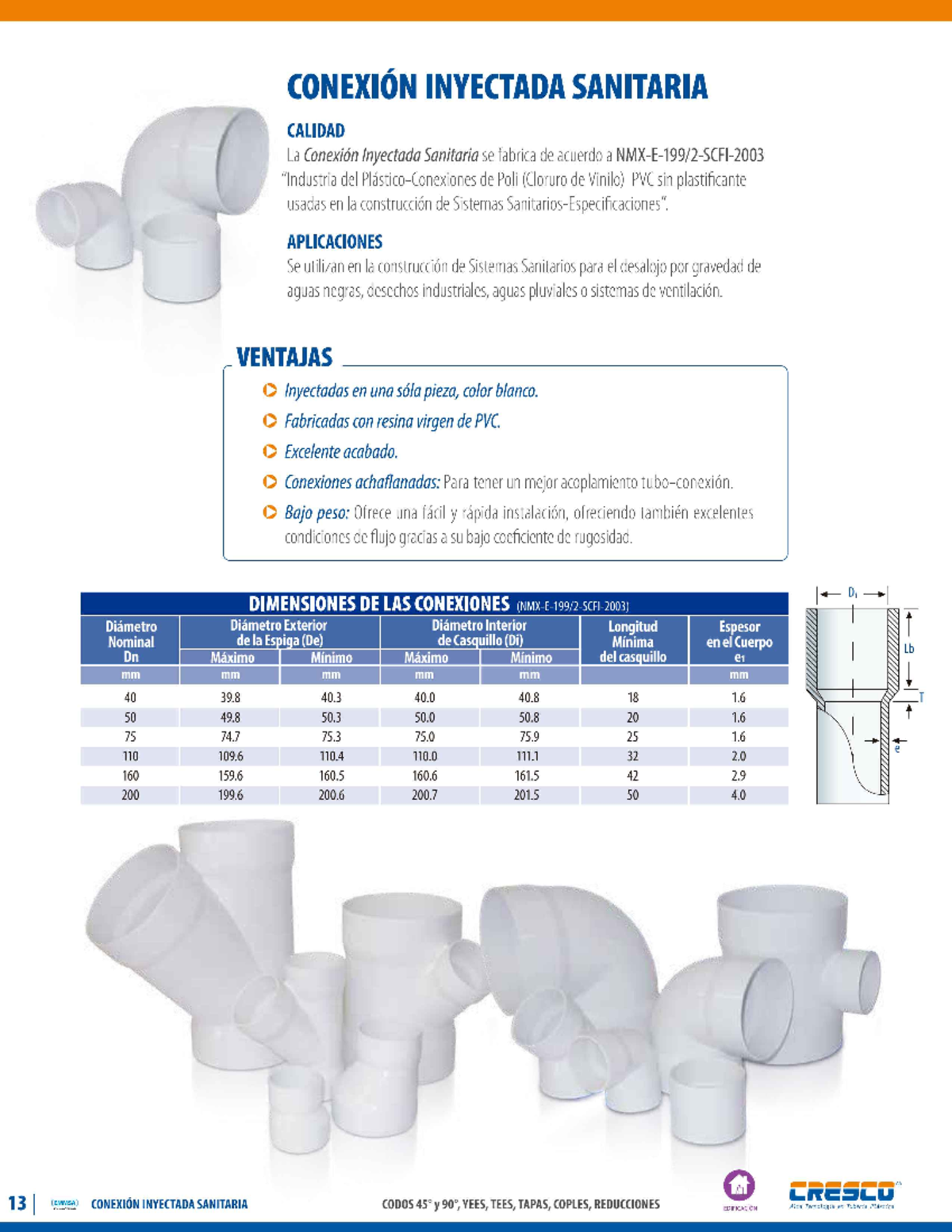 Conexiones Inyectadas Sanitarias - Materiales Cresco y Aplicaciones - Studocu