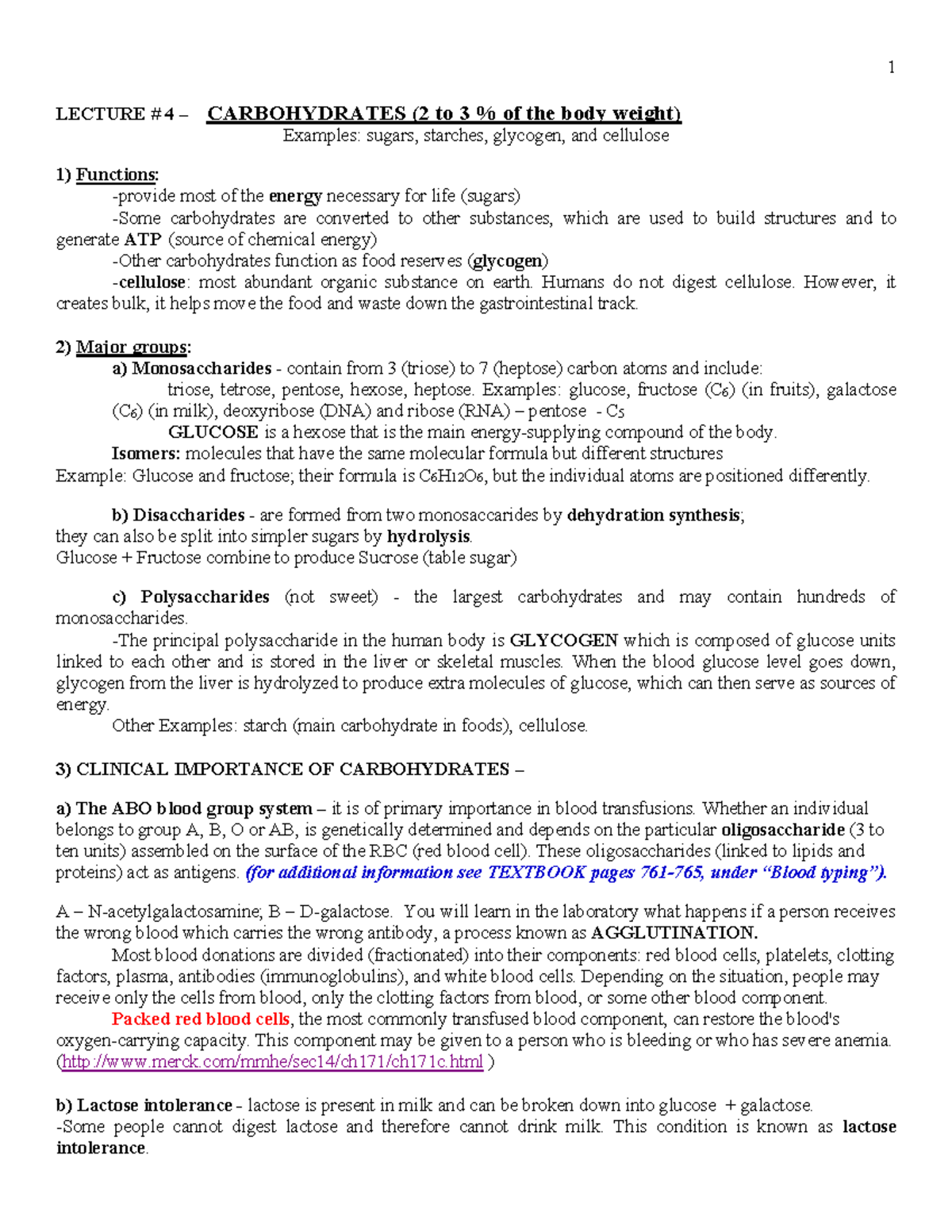 Lecture 4: Carbohydrates, Lipids, Proteins, and Nucleic Acids in A&P ...