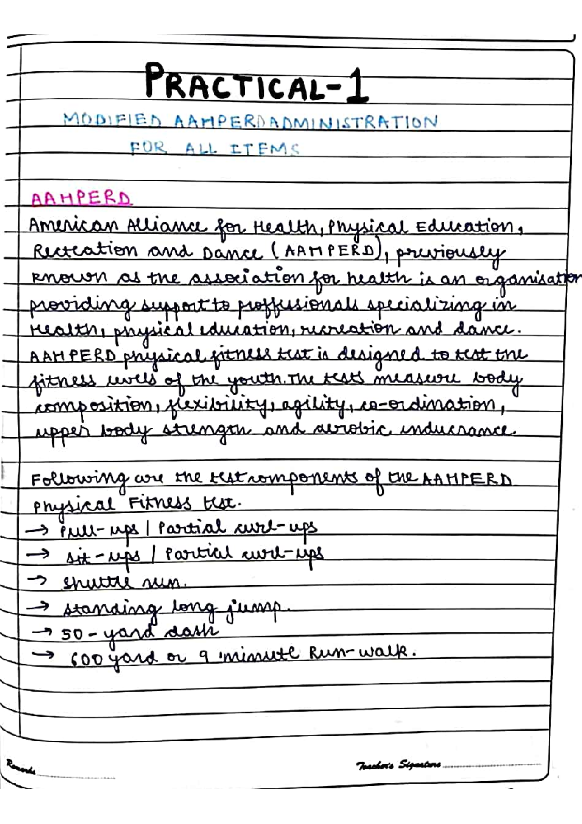AAHPERD Physical Fitness Test Guidelines for Class 12 PE Practicals ...