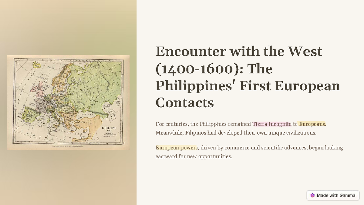 Encounter with the West: First European Contacts (1400-1600) - Studocu