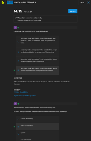 Unit 1 milestone - all of unit 1 challenge questions - 1 15 / 18 that's ...