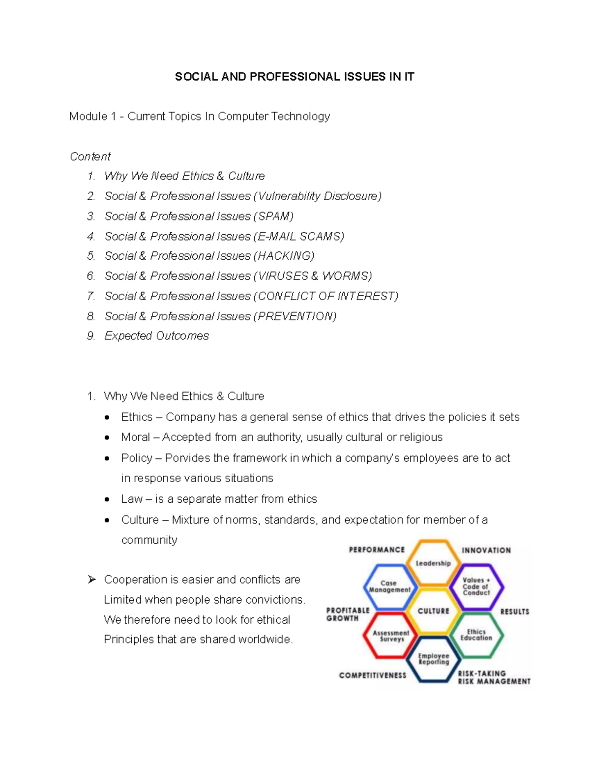 Social & Professional Issues in IT - Module 1 Overview - Studocu