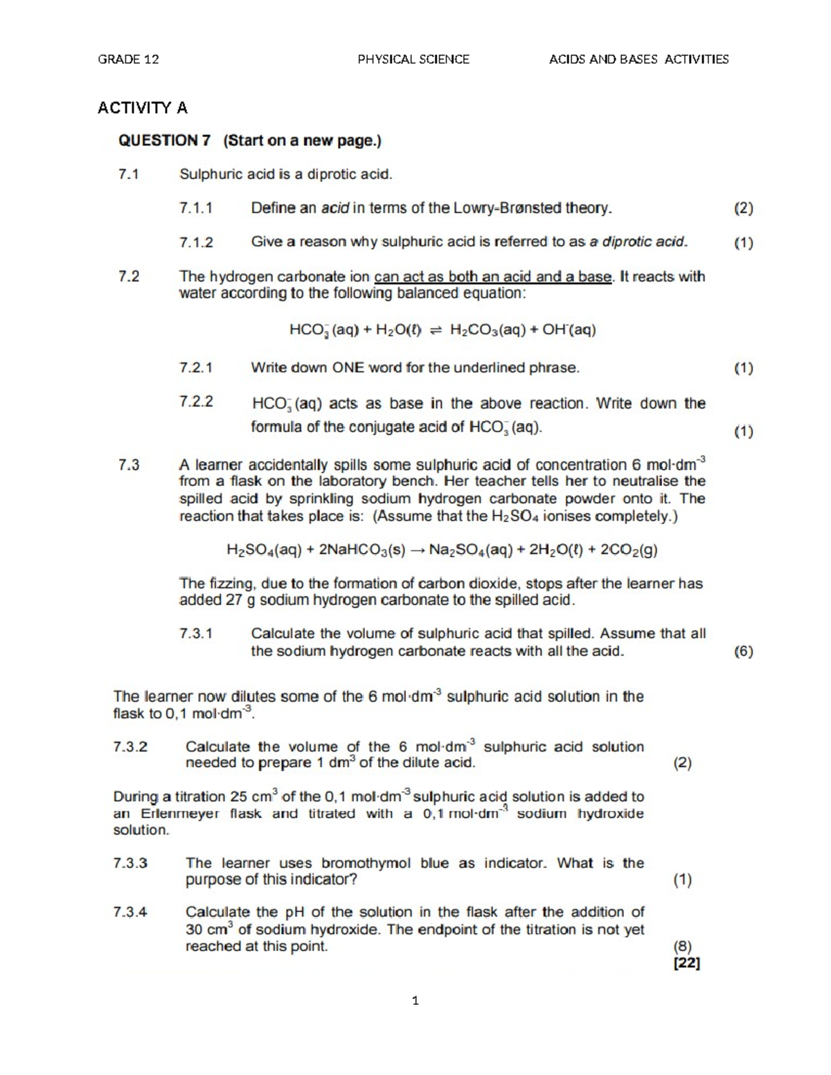 Acids ABD Bases Activities - ACTIVITY A ACTIVITY B ACTIVITY D ACTIVITY ...