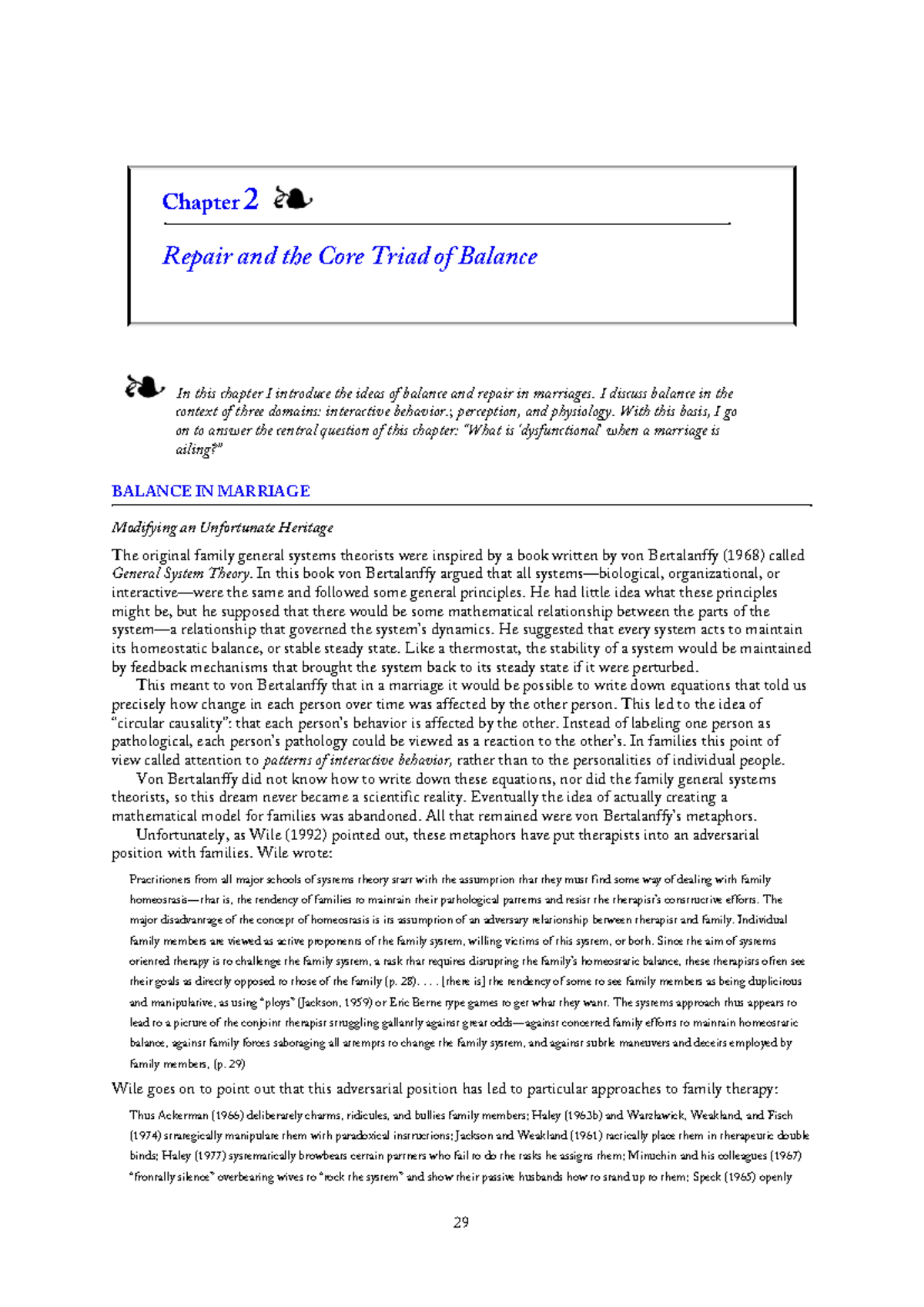 Core Triad of Balance in Marriages: Dynamics of Interaction and Emotion ...
