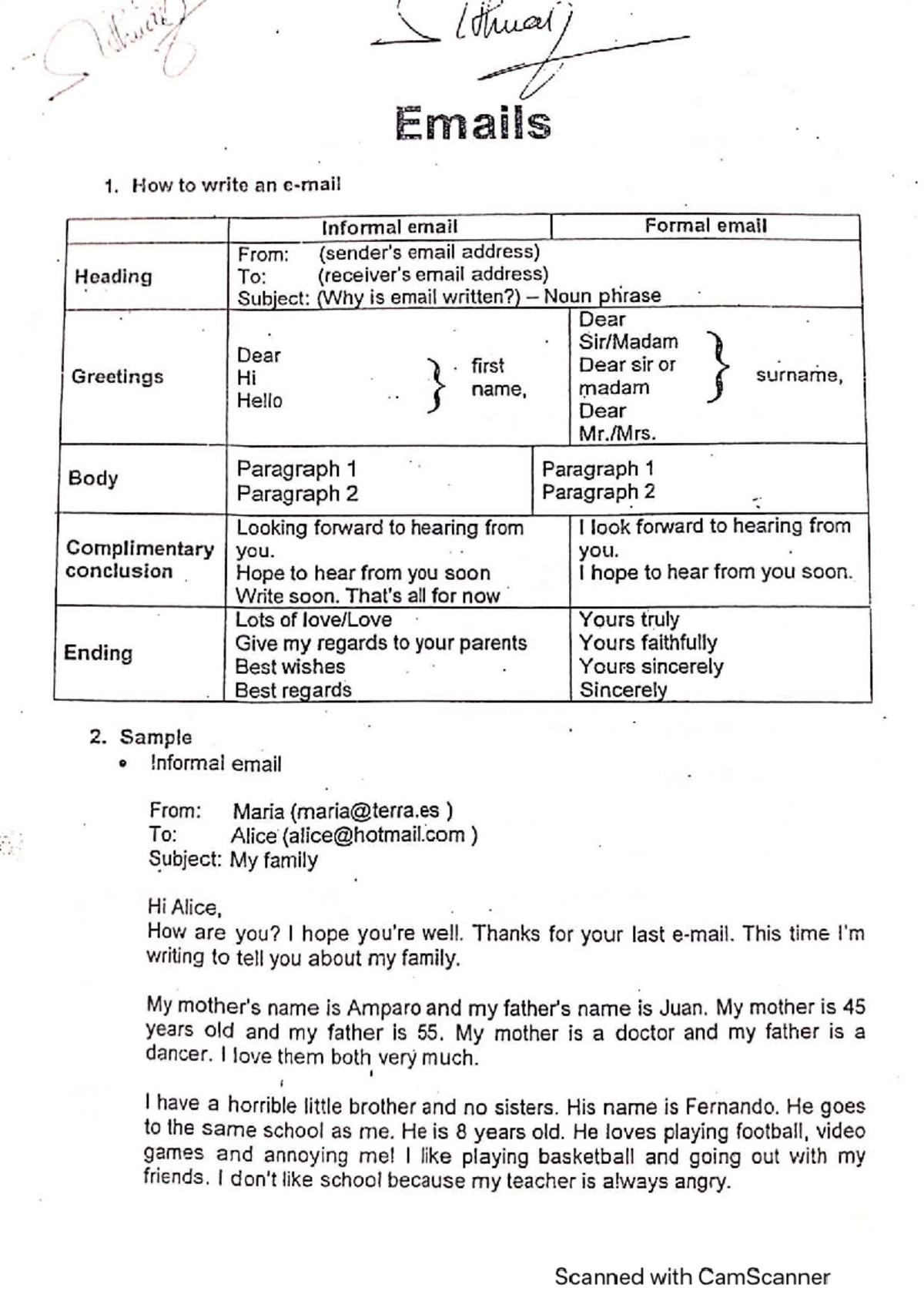 Email Writing Structure: Informal & Formal Examples - Studocu