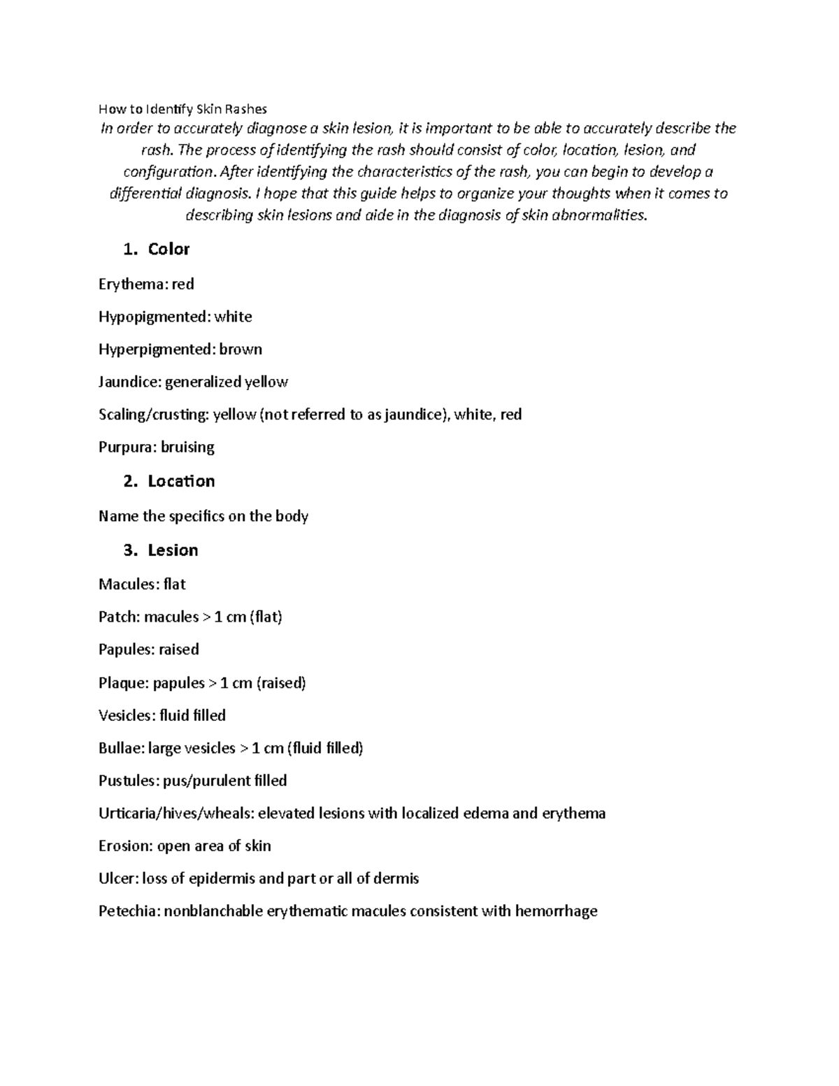 How to Identify Skin Rashes - The process of identifying the rash ...