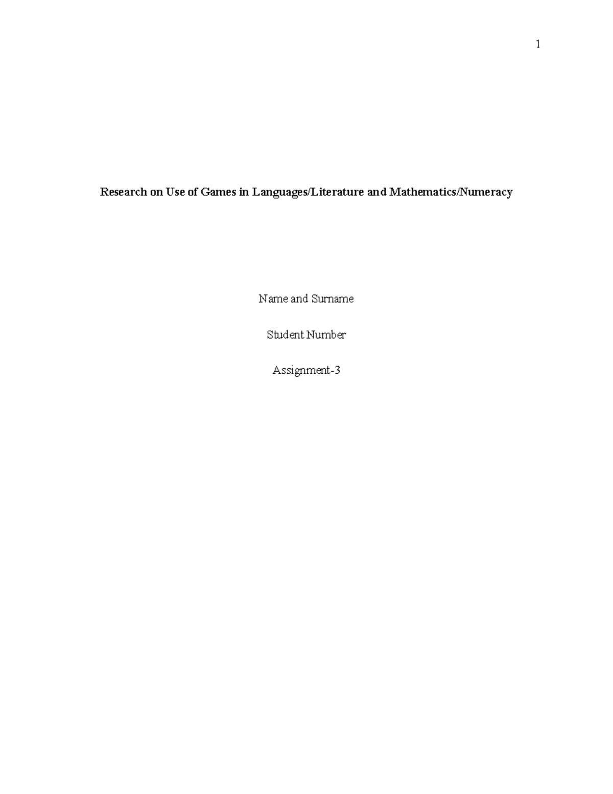 Research Project.Assignment 3 - Research on Use of Games in Languages ...