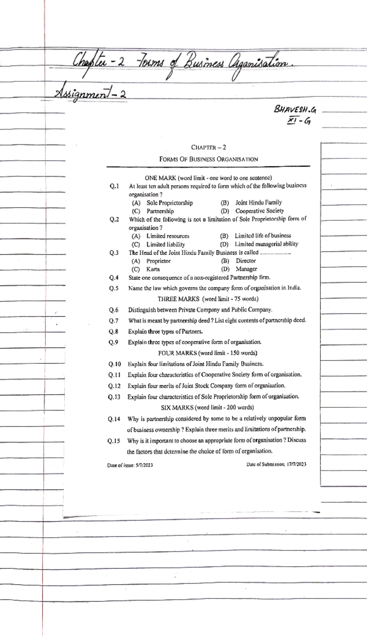 Business Studies Class 12 Project: Insights on the Stock Exchange - Studocu