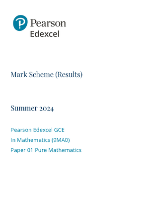 [Solved] find the ocr a maths as level mark scheme 2024 - Maths AS level edexcel 2020 - Studocu