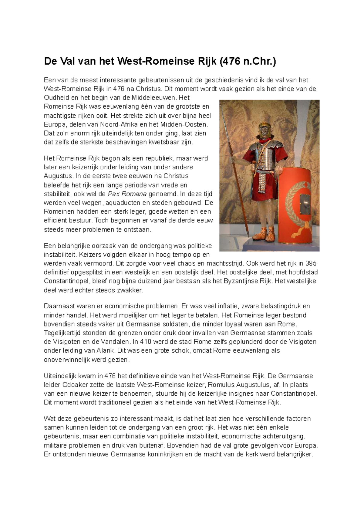 De Val van het West-Romeinse Rijk (476 n.Chr.) - Analyse en Gevolgen ...