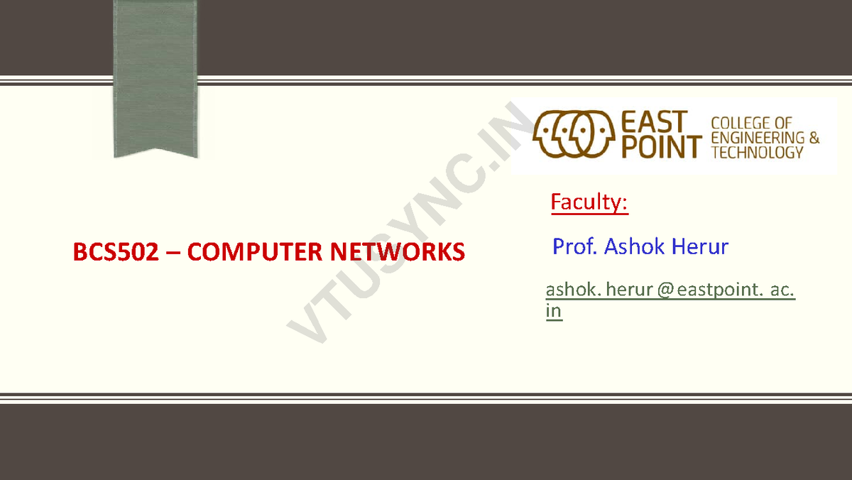 BCS502 Computer Networks: Module 3 - Network Layer Overview - Studocu