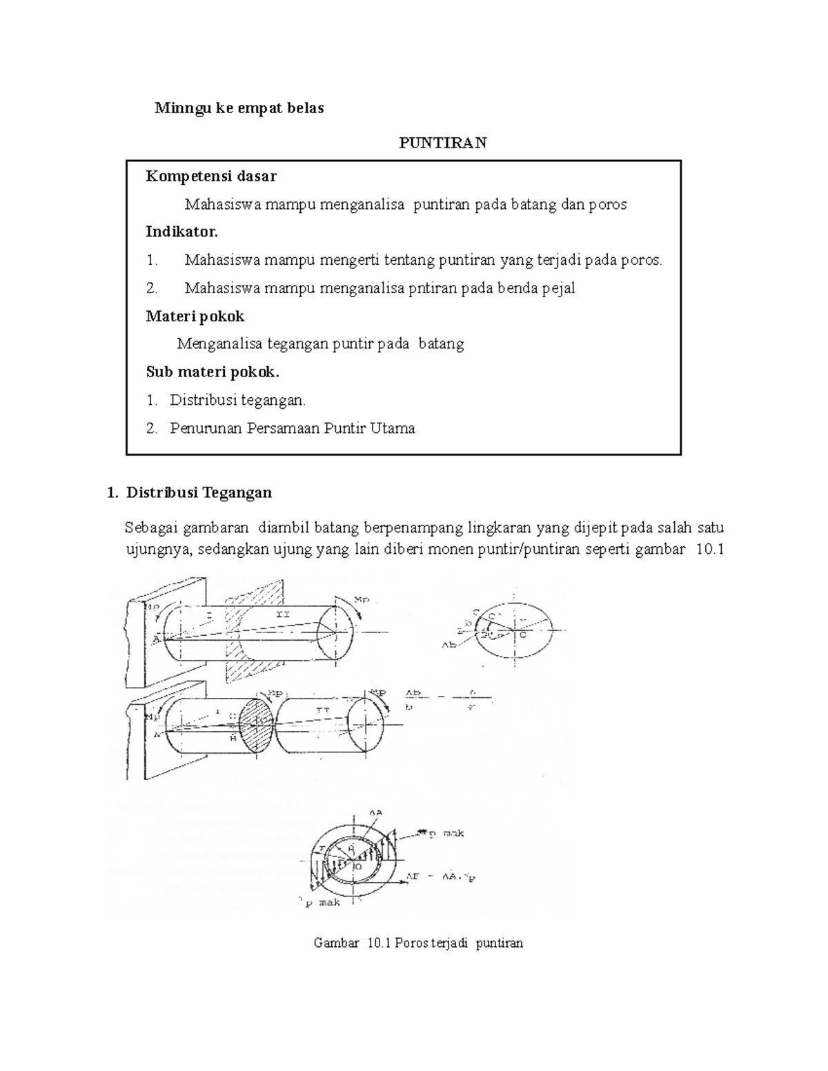 Analisis Distribusi Tegangan pada Batang dan Poros - Materi PUNTIRAN ...