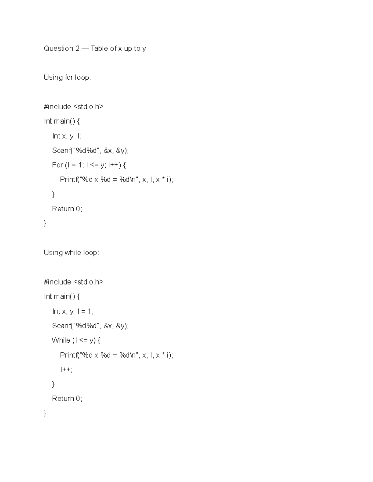 Lab Assignment PF: Coding Challenges and Solutions Using Loops - Studocu