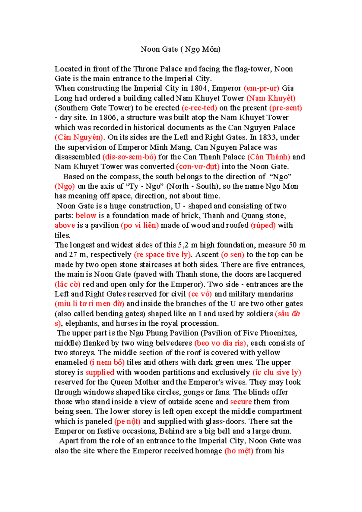 Noon Gate (Ngọ Môn): Historical Significance and Architectural Details ...