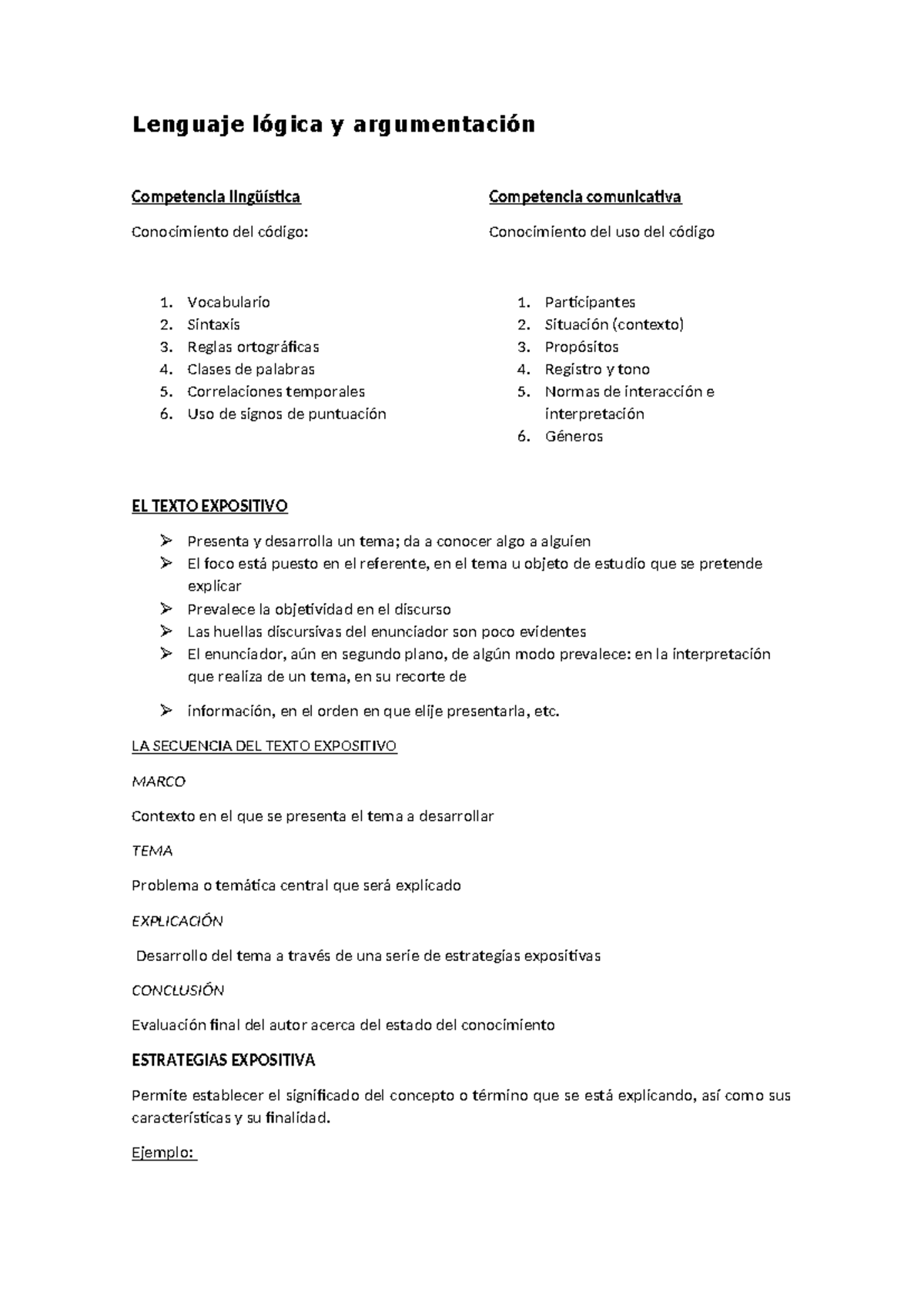 Lenguaje Lógico y Argumentación: Competencias y Estrategias - Studocu