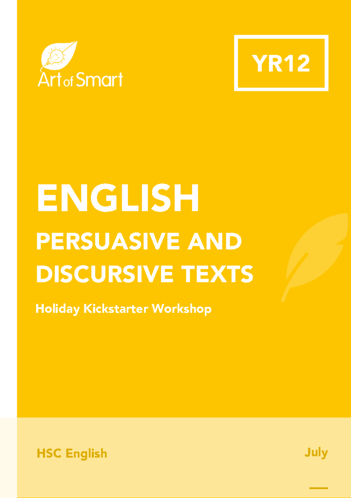 YR12 ENGLISH HSC Persuasive & Discursive Writing Workshop Notes - Studocu