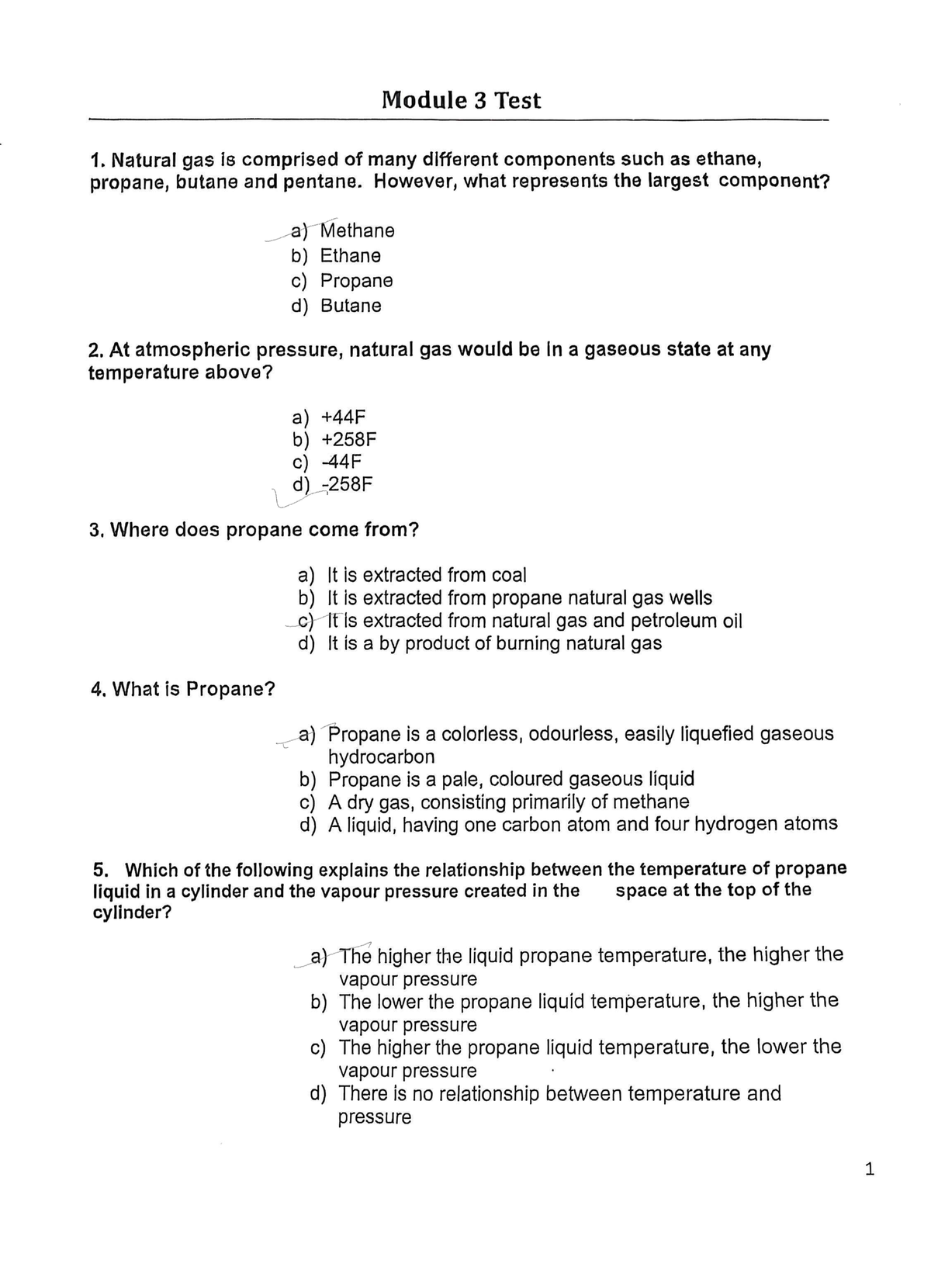 Module 3 Test 1: Natural Gas and Propane Concepts Review - Studocu