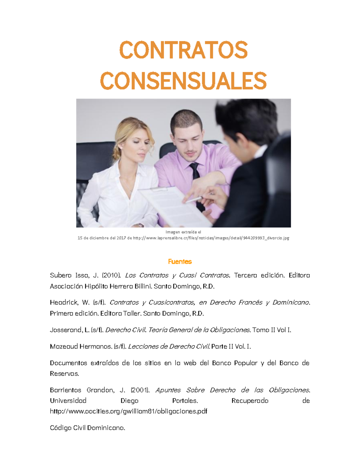 Unidad 3: Contratos Consensuales y su Regulación Jurídica - Studocu