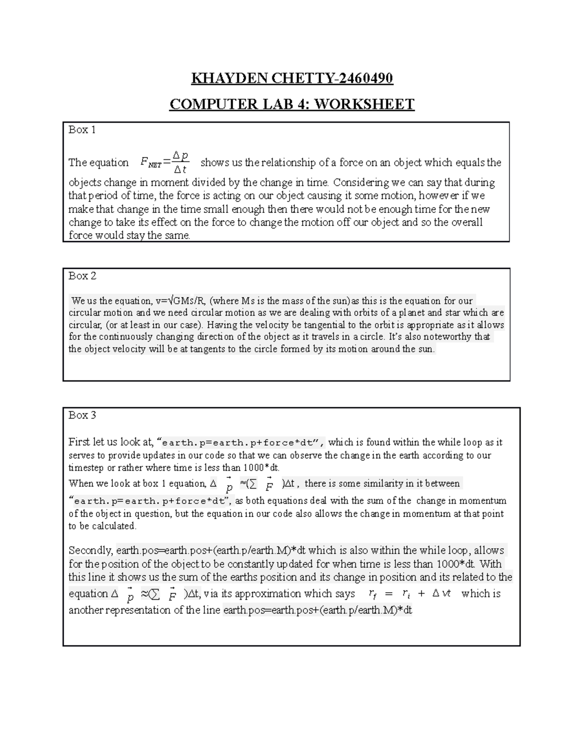 Computer Lab 4: Python Code for Planetary Orbits Analysis - Studocu