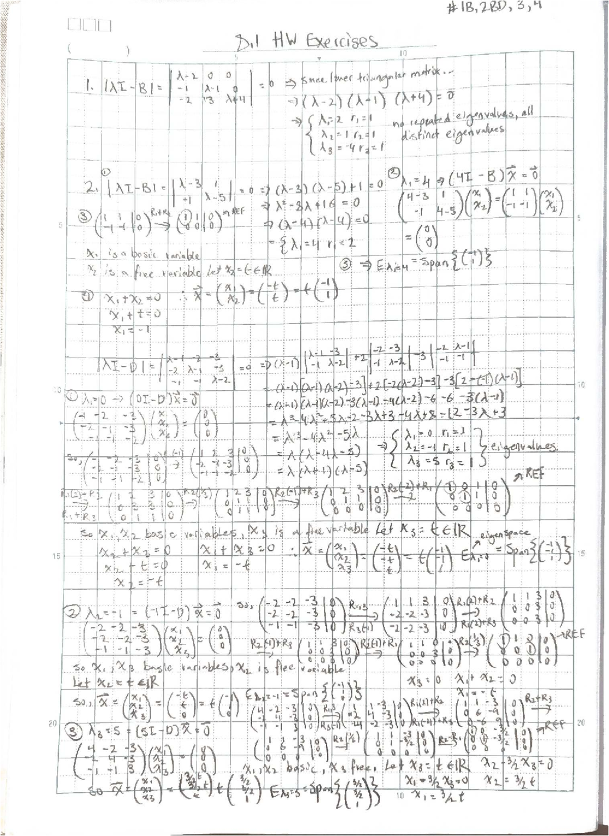 MTH108 Homework 11: Eigenvalues and Linear Transformations - Studocu