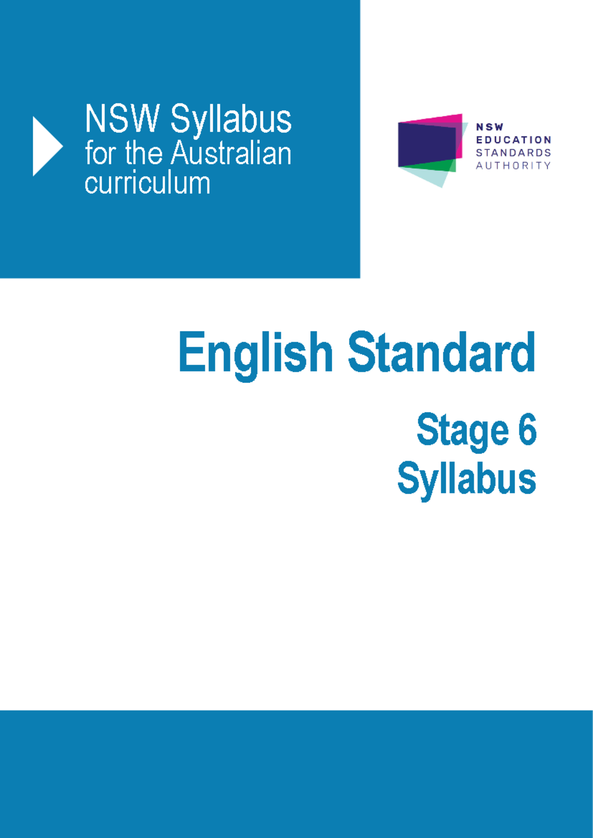 English Standard Stage 6 Syllabus (NESA) - Updated April 2017 - Studocu
