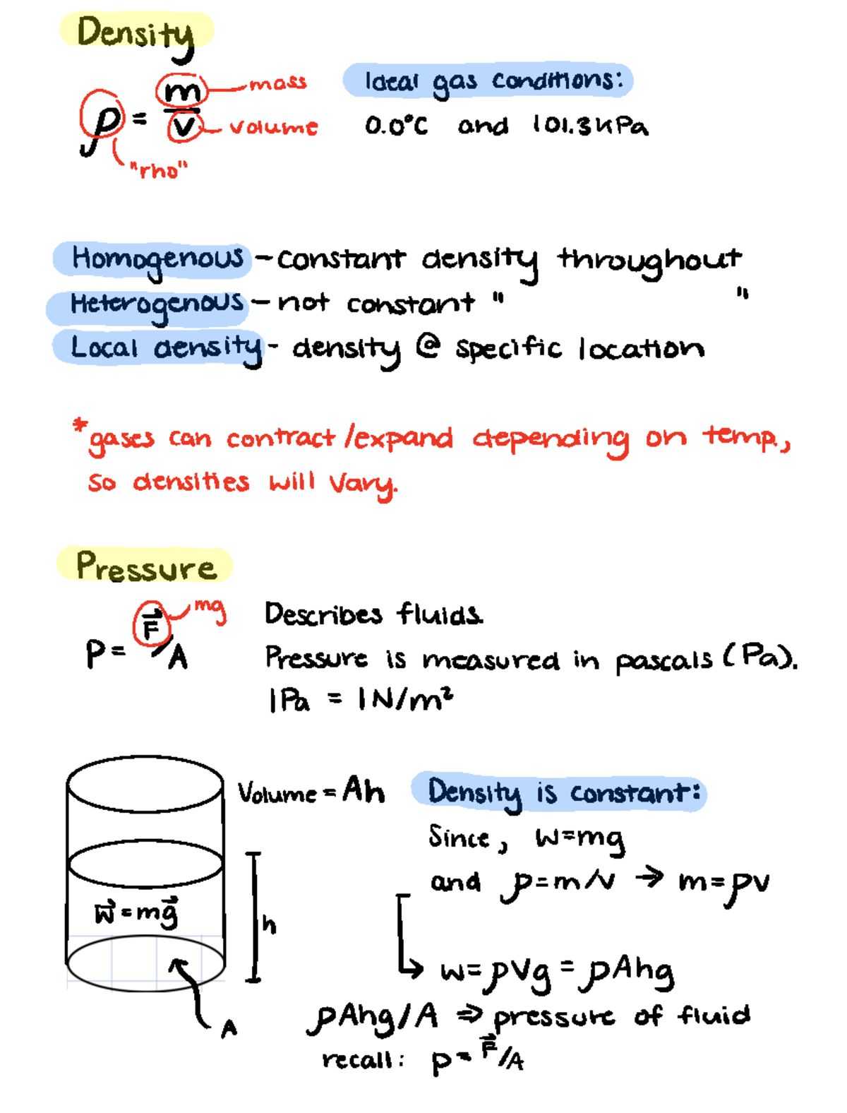 Note Jan 9, 2020 - density, bernoulli notes - Density mass Ideal gas ...