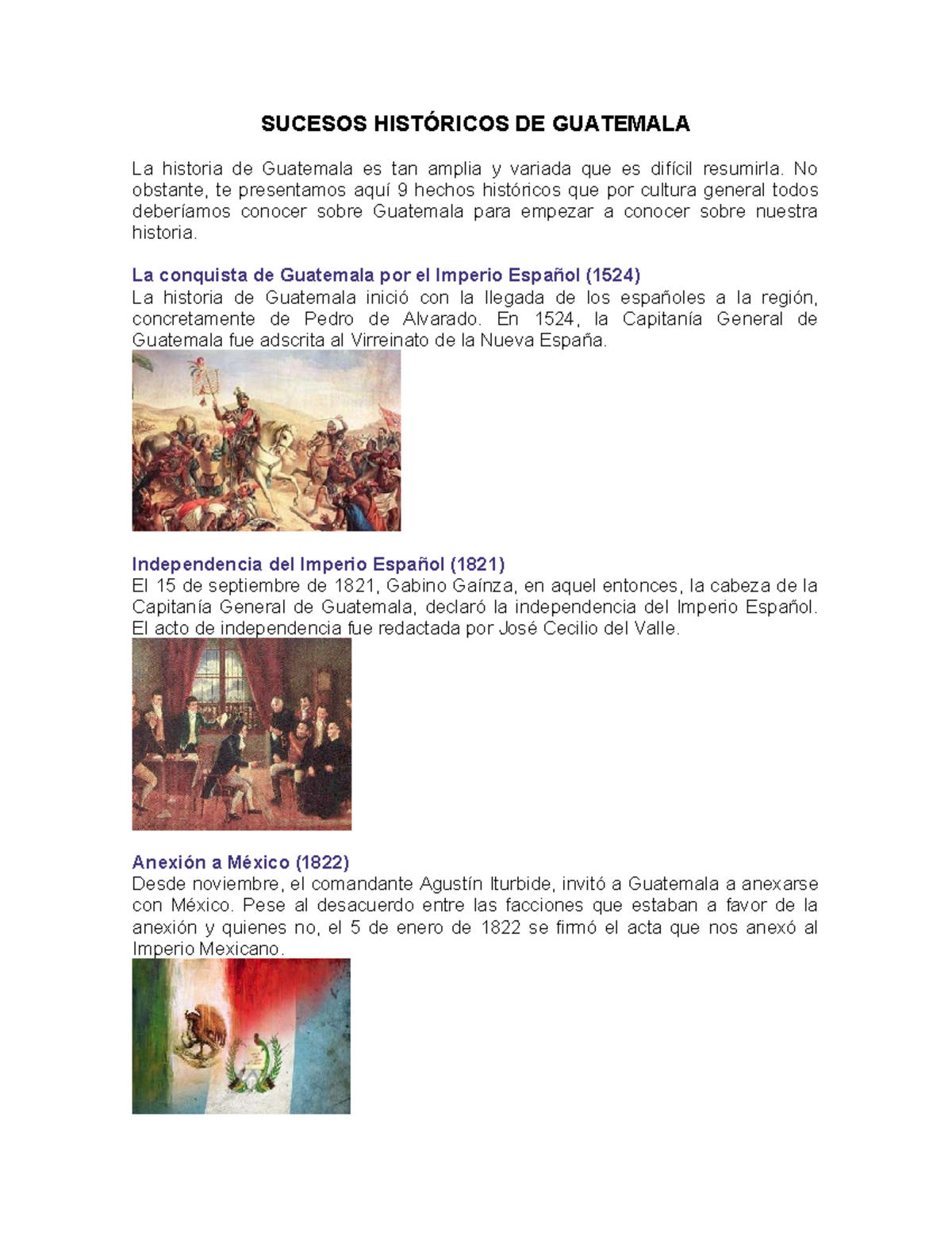 SUCESOS HISTÓRICOS DE GUATEMALA: 9 Hechos Clave para Conocer la ...