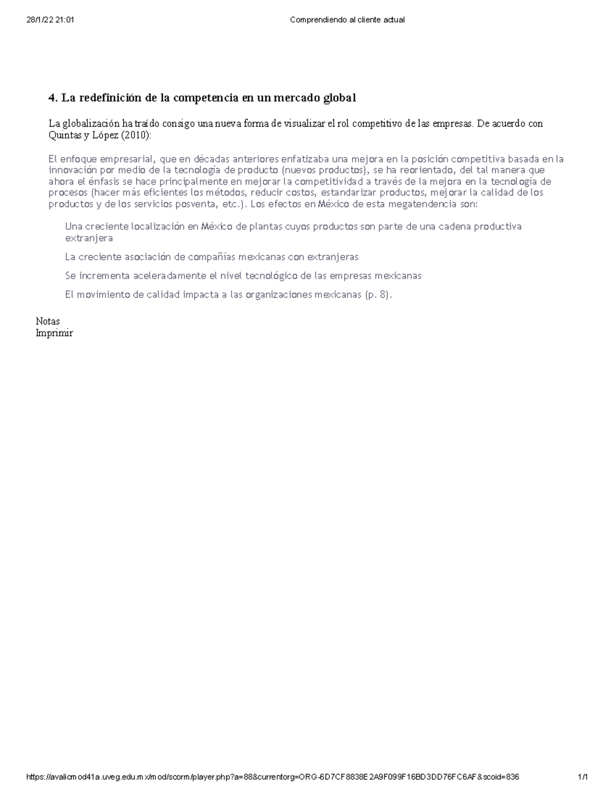 Redefinición de la Competencia Global en el Mercado Actual - Studocu