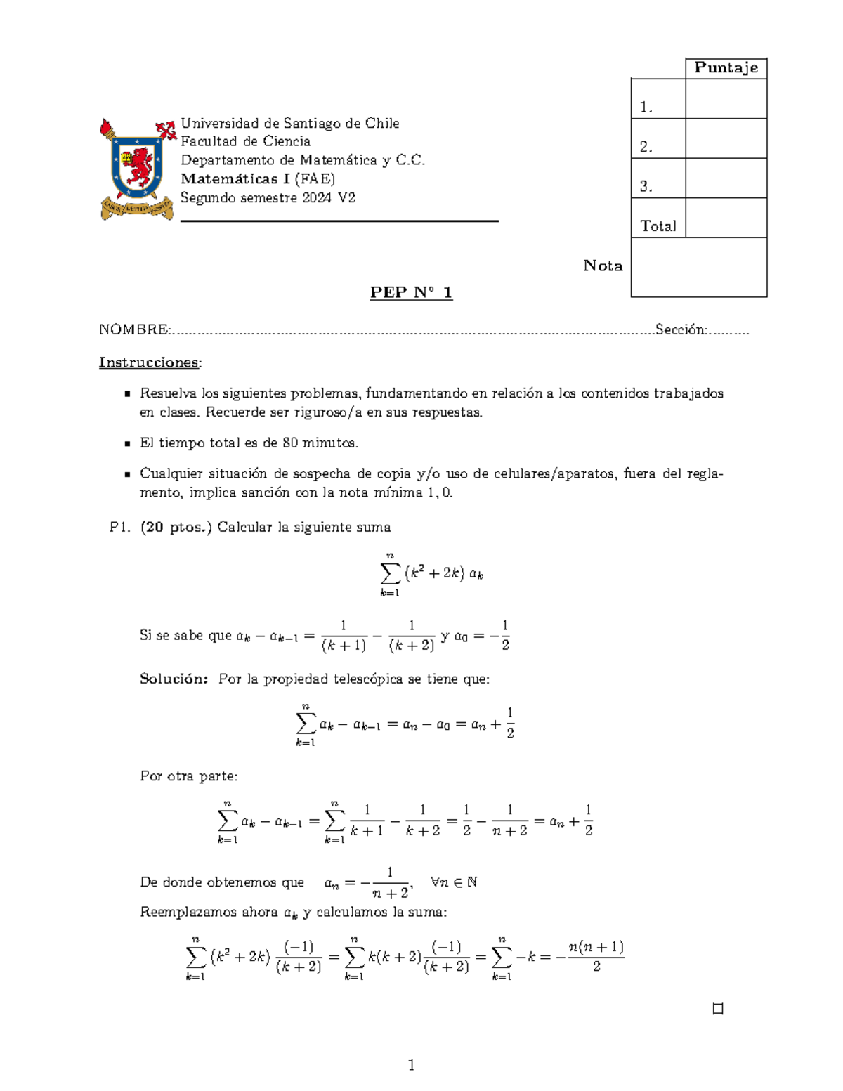 PEP 1 V2 SP Matei CPA 587793 - Universidad de Santiago de Chile ...