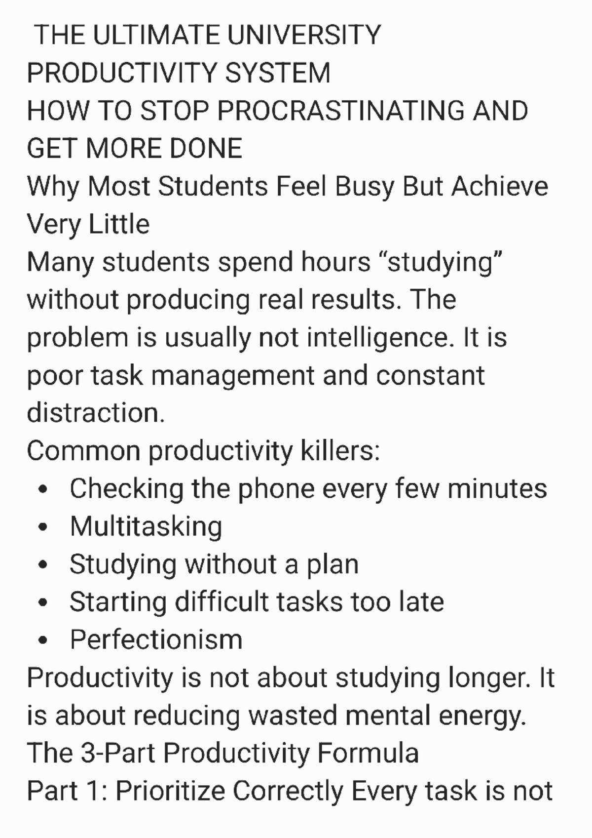 Ultimate Productivity System for Students 260527 204524 - Studocu