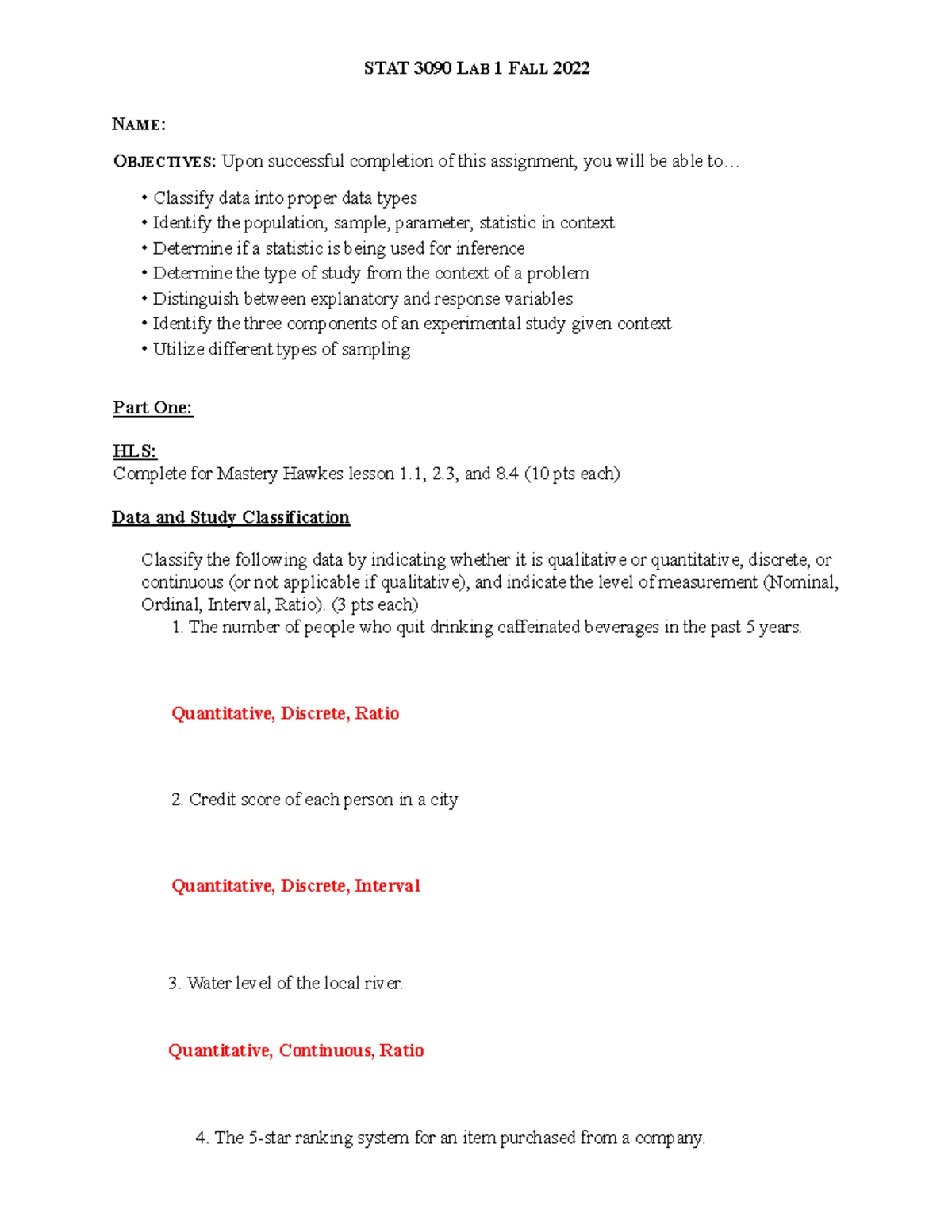 STAT 3090 Fall 2023 Section 9 Lab Part 1: Hypothesis Tests ...
