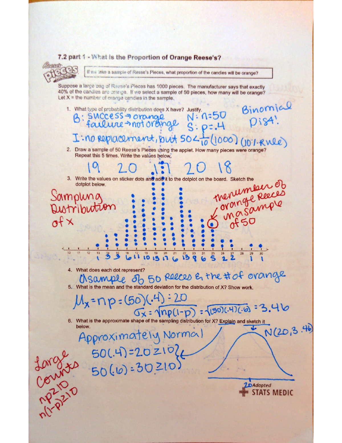 7.2 part 1 - Helpful notes for AP Statistics. - Studocu