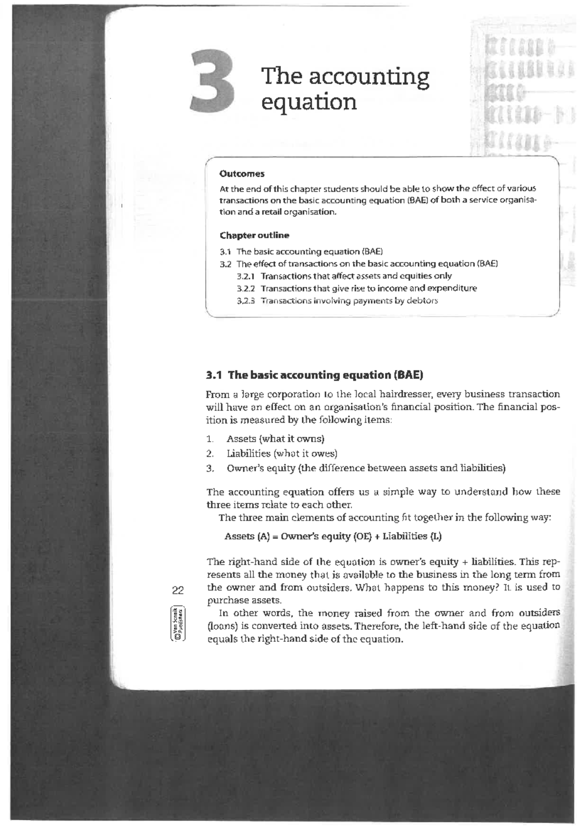 Chapter 3: Understanding the Accounting Equation (BAE) in Depth - Studocu