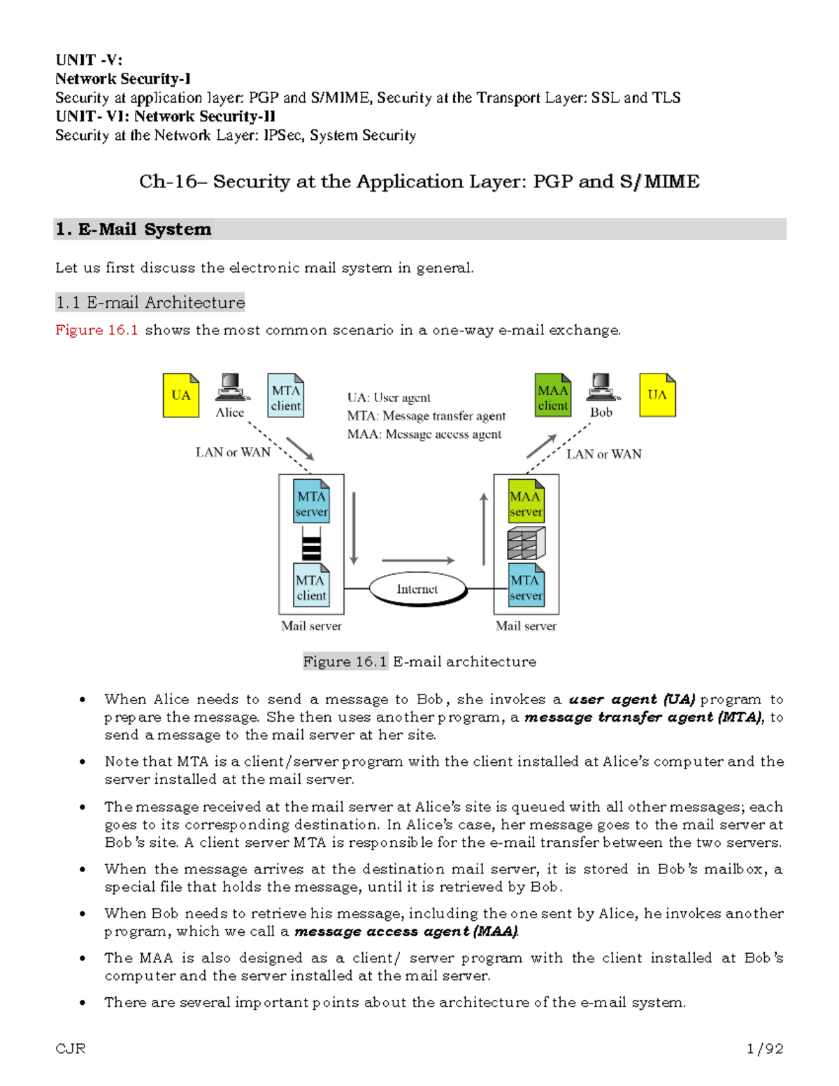 Network Security-1: PGP & S/MIME - CNS UNIT-5 R20 CJR Study Guide - Studocu