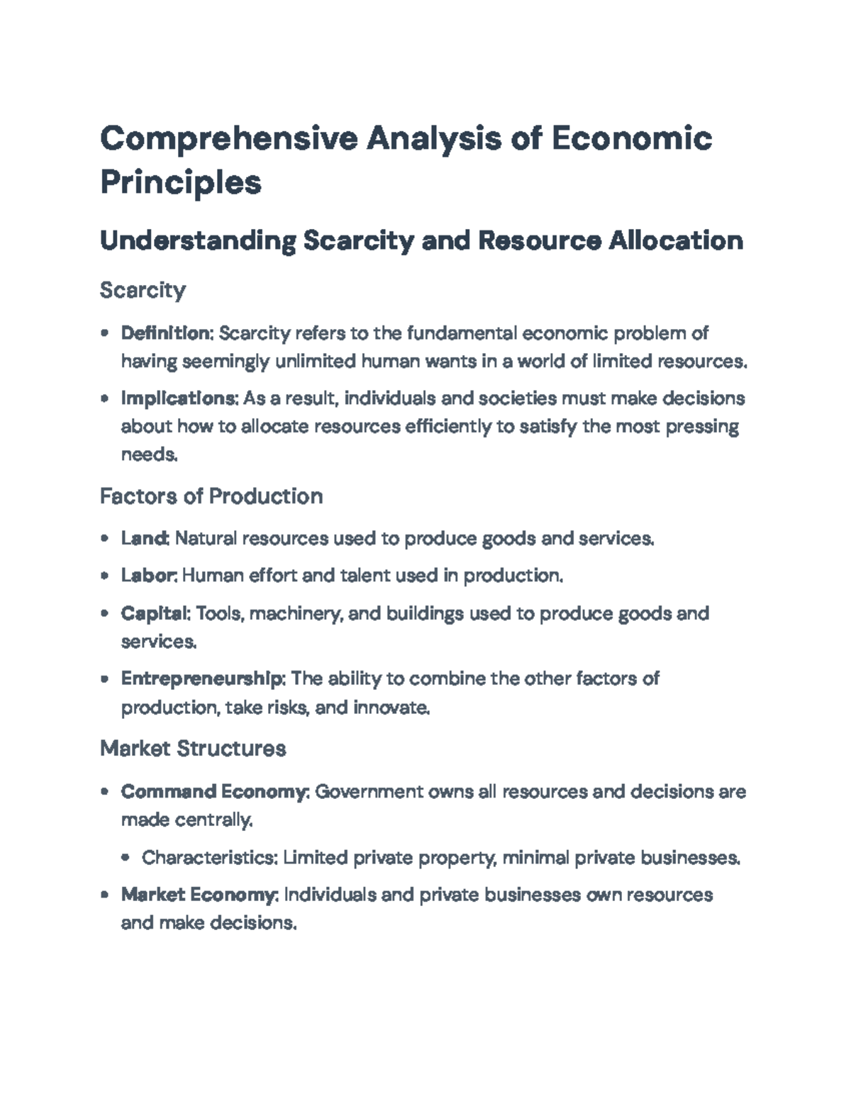 ECO 101: Comprehensive Overview of Scarcity, Allocation & Growth - Studocu