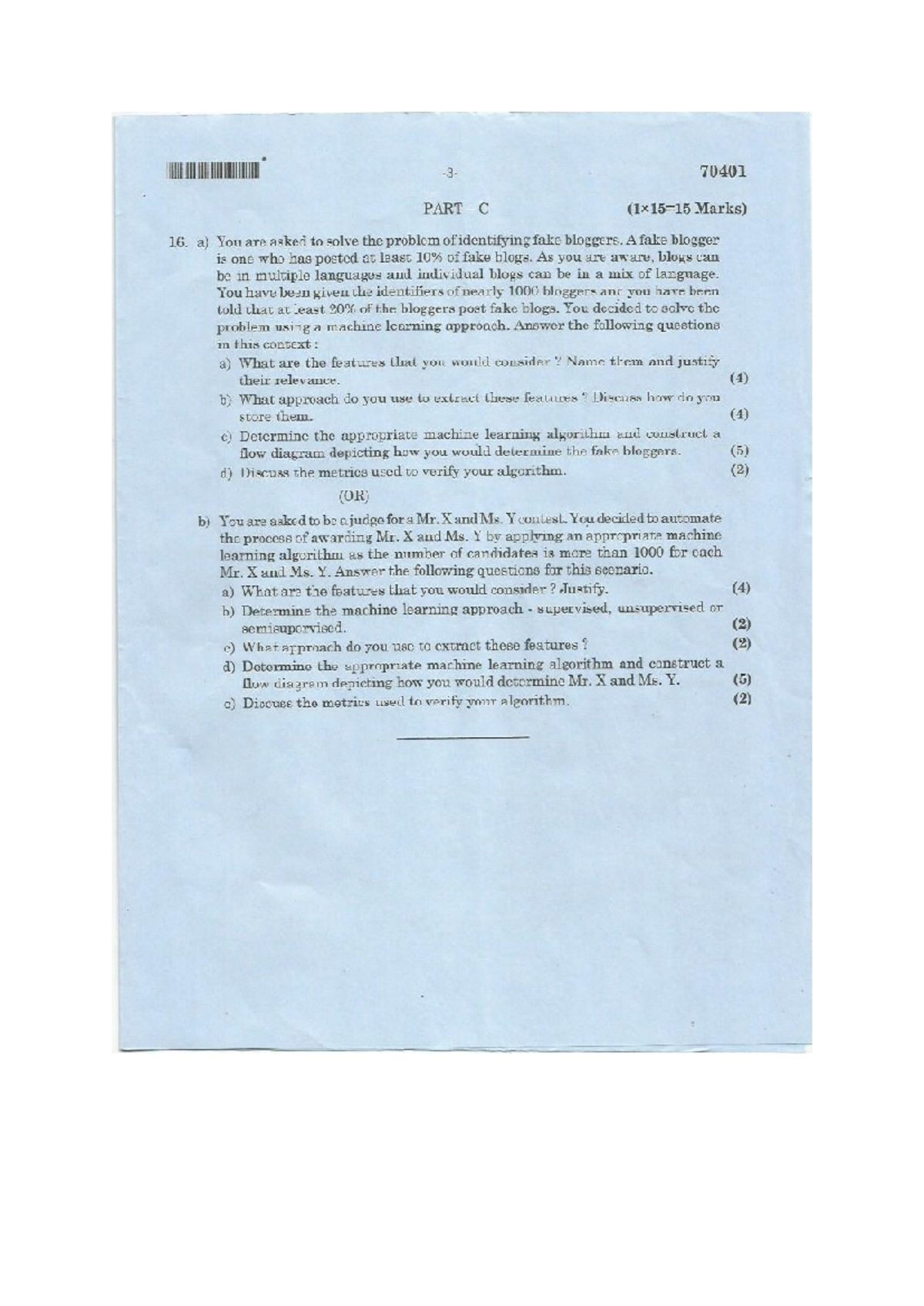 UNIVERSITY QUESTION PAPER - Exam Questions Overview and Analysis - Studocu