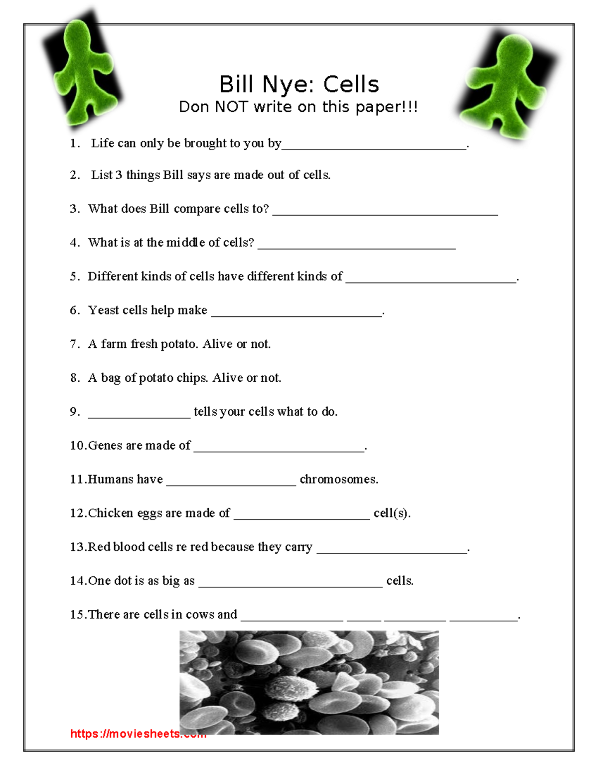 Bill nye cells - Some assignments you can utilize for you Biology Class ...