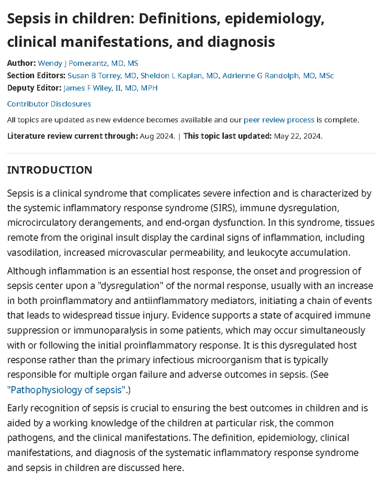 Pediatric Sepsis: Definitions, Epidemiology, and Clinical Insights ...
