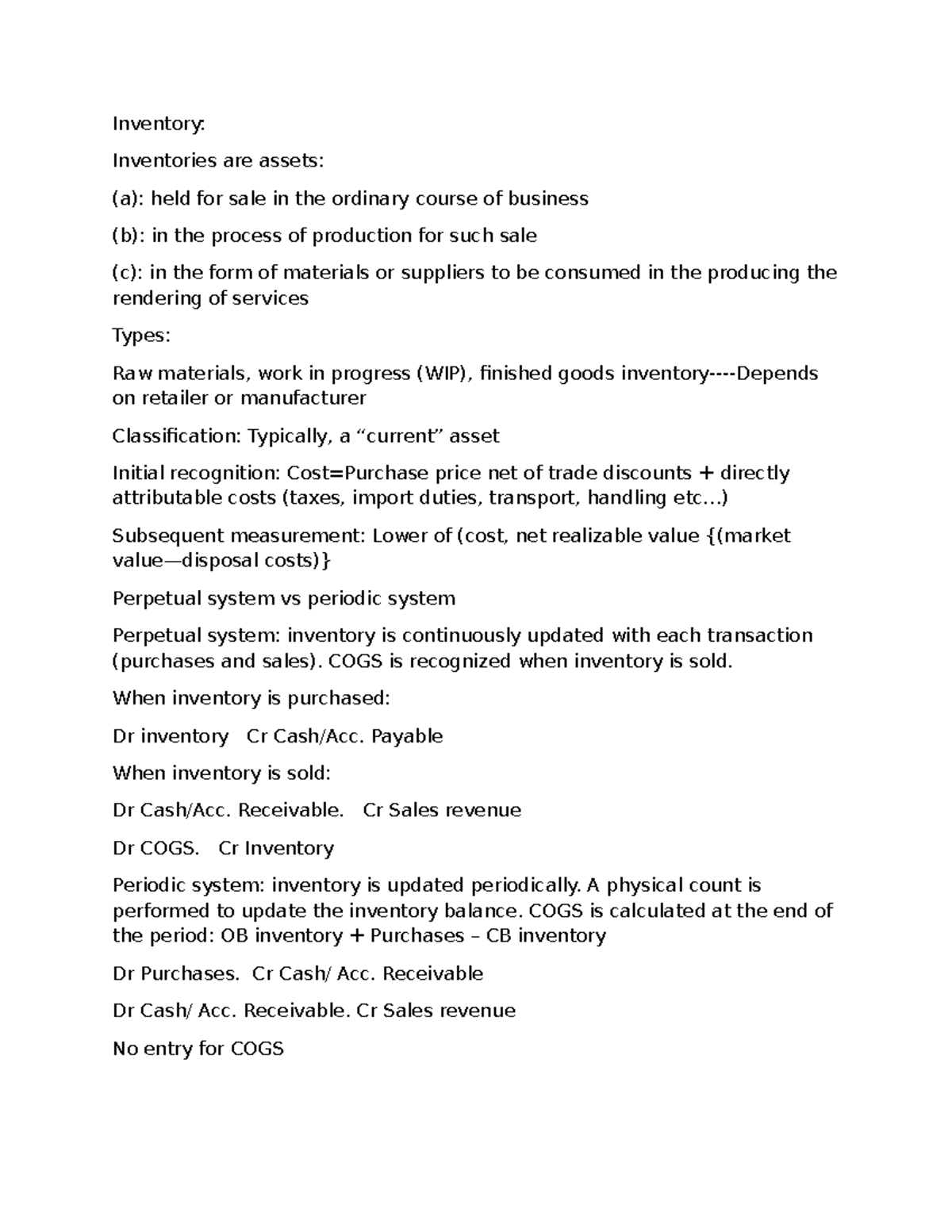 Inventory Management: Types, Classification, and Systems (Week 5 Tut ...