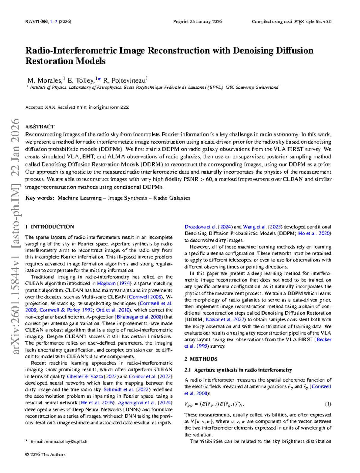 RASTI (2026) Final Exam: Radio-Interferometric Image Reconstruction ...
