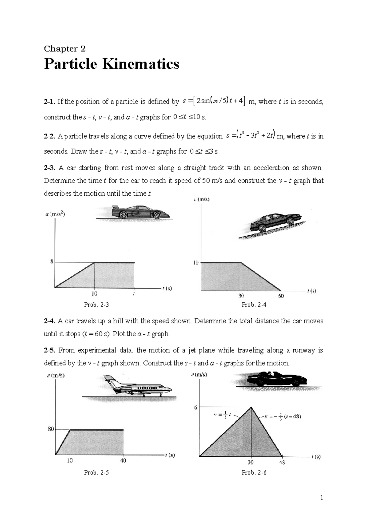 Homework Chapter 2: Particle Kinematics Problems and Solutions - Studocu